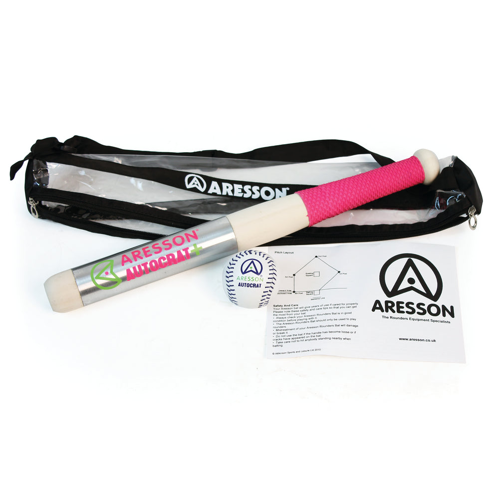 Aresson Autocrat Plus Rounders Bat & Ball Pack – Rounders England